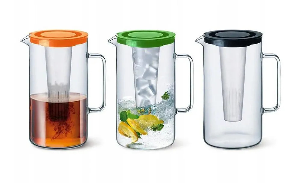Krug CYLINDER 2.5l mit Eiseinsatz - orange | OnlineMarket -GLAS in JENA-